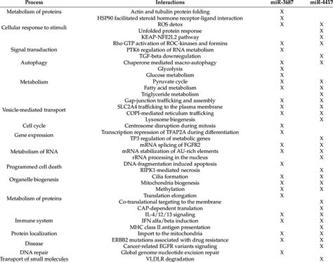 Cellular Processes And Pathway Interactions Identified Using Reactome Download Scientific