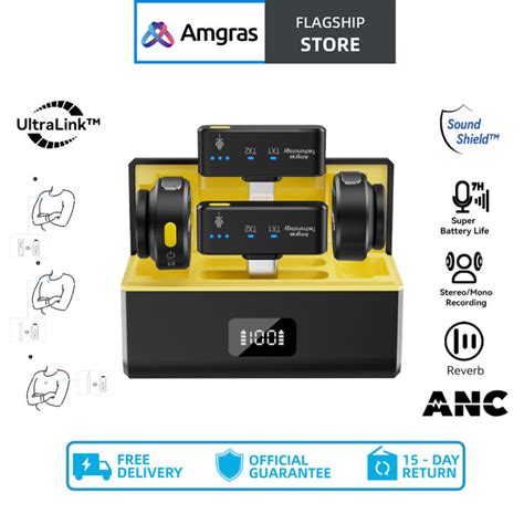 Amgras Soundmeta V Ultra Button Type Wireless Lavalier Microphone With