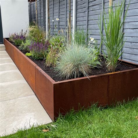 Redcor® Corten Steel Modular Planter Boxes Bamboo Plus