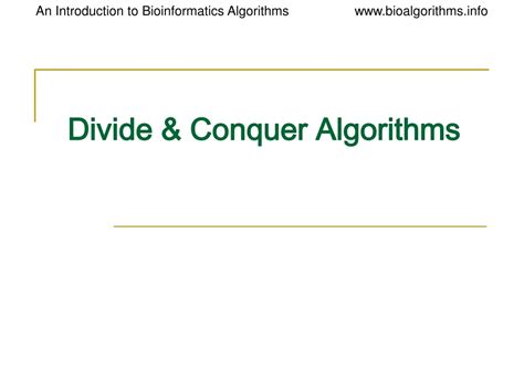 Ppt Divide And Conquer Algorithms Powerpoint Presentation Free