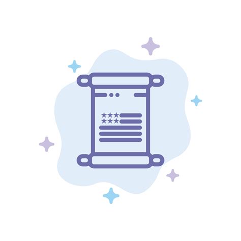 Scroll Text American Usa Blue Icon On Abstract Cloud Background