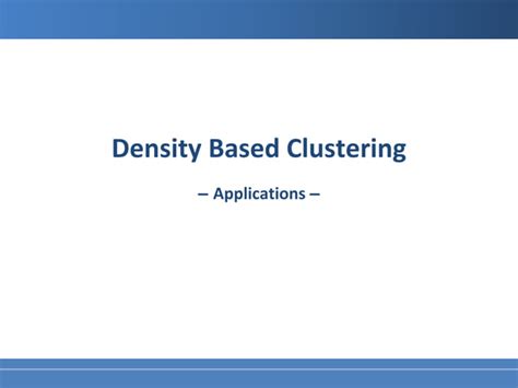 Density Based Clustering Pdf Databases Computer Software And