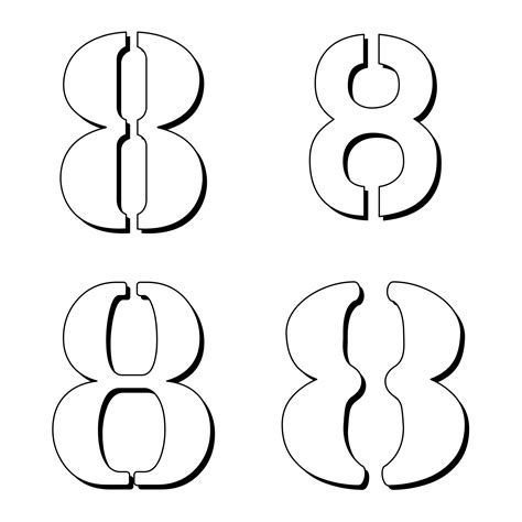 Printable Number 8 Stencil Printable Stencils