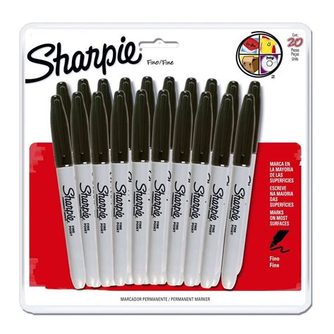 Marcador Permanente Sharpie Negro 20 Pzas A Precio De Socio Sams