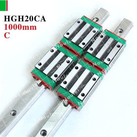 Hiwin Hg20 Linear Guide Rail 2pcs 1000mm Hgr20 With 4pcs Hgh20ca Guide Hiwin Hg20 Linear Guide Rail 2pcs 1000mm Hgr20 With 4pcs Hgh20ca Guide