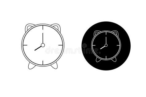 Clock With Arrow Circle Icon Time Icon Collection Stock Illustration