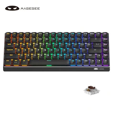 MageGee MageGee Moon Black Wireless Mechanical Keyboard RGB Tri Mode Keys Ultra Thin