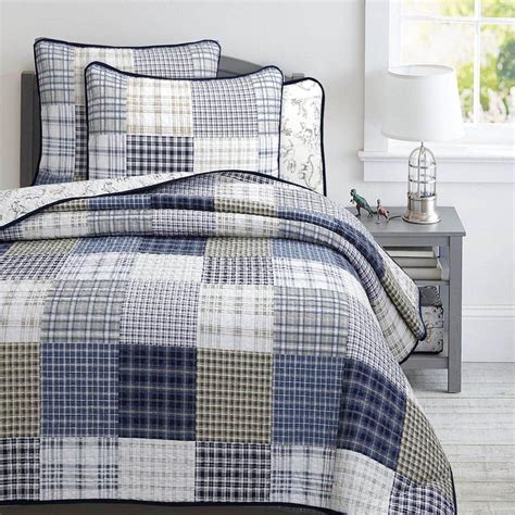 Cozy Line Home Fashions Plaid Tartan Boxers Dinosaur 3 Piece Navy Blue