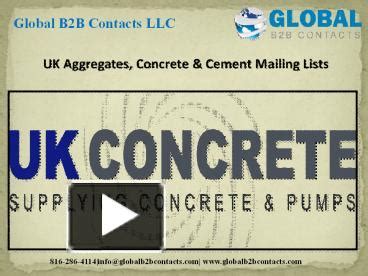PPT UK Aggregates Concrete Cement Mailing Lists PowerPoint Presentation Free To Download