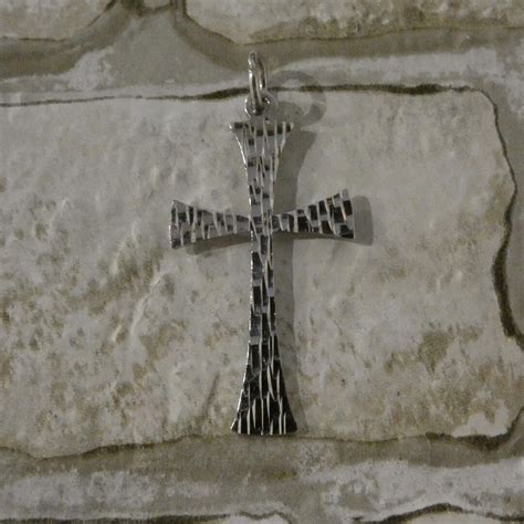 Vintage Sterling Silver Cross Pendant Etsy