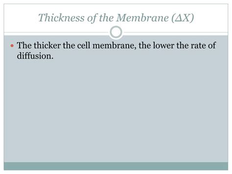 Factors Affecting Rate Of Diffusion Pptx