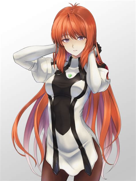Ivuki Elhaym Van Houten Xenogears Commentary Request Highres 1girl Arms Behind Head