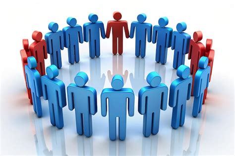 3d People In Team Leader Symbol Of Teamwork Problemsolving Business Challenge In Leadership