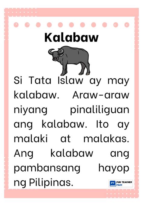 Tagalog Reading Materials With Questions