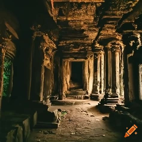 Interior Of A Jungle Temple Ruins On Craiyon