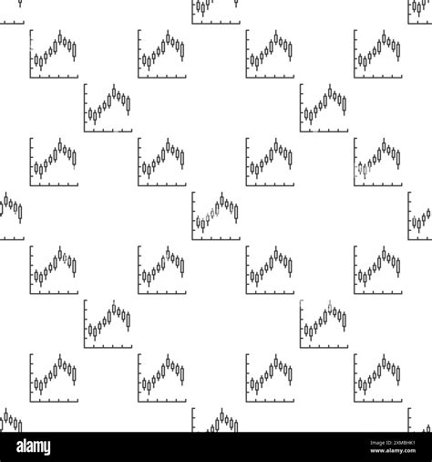 Cryptocurrency Trading Vector Candlestick Chart Formation Concept Linear Seamless Pattern Stock