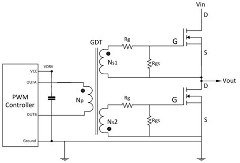 pulse transformer schematic diagram