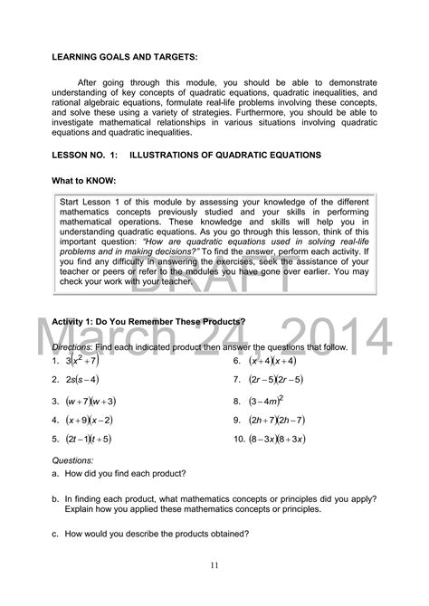 Math 9 Module 1 And 2 Pdf