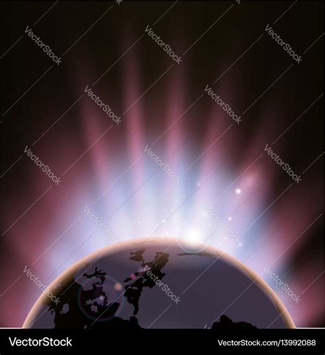 Eclipse Globe Concept Background Royalty Free Vector Image