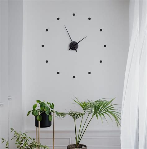 Настенные часы 3d самоклеящиеся «Точки большие — Roomton Хороший тон в интерьере