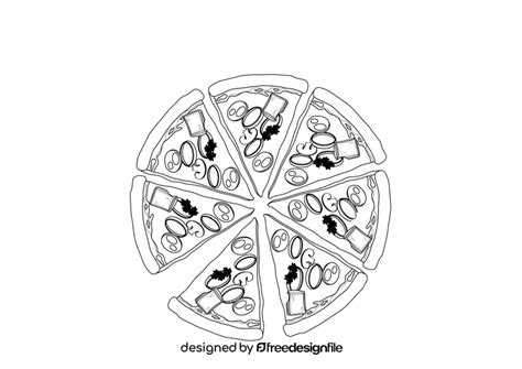 Pizza Clip Art Black And White Pizza Vector Black And White Images