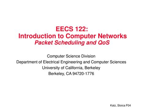 Ppt Eecs 122 Introduction To Computer Networks Packet Scheduling And