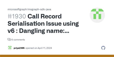 Call Record Serialisation Issue Using V6 Dangling Name Guest · Issue 1930 · Microsoftgraph