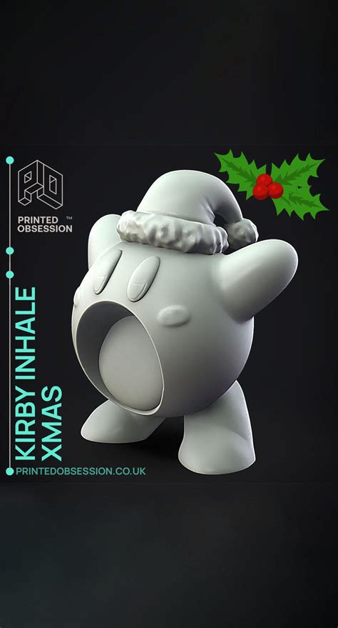 Kirby Inhale Xmas Kirbys Adventure Fan Art 3d Model By