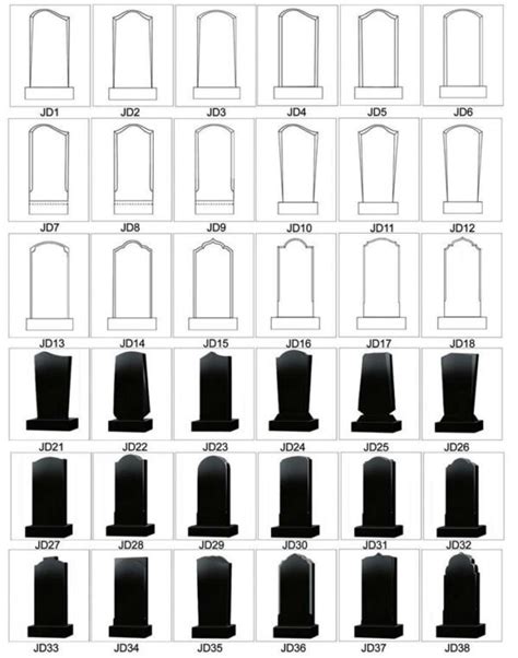 Serp Top Monuments Serpentine Top Upright Headstone Slant Markers