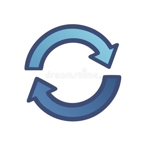 Gradient Blue Circular Arrows Icon Symbol Representing Refresh Reload