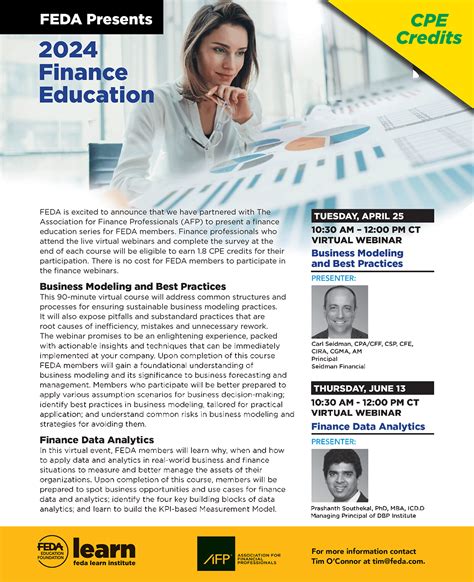 Feda Learn Institute Feda Presents 2024 Finance Education