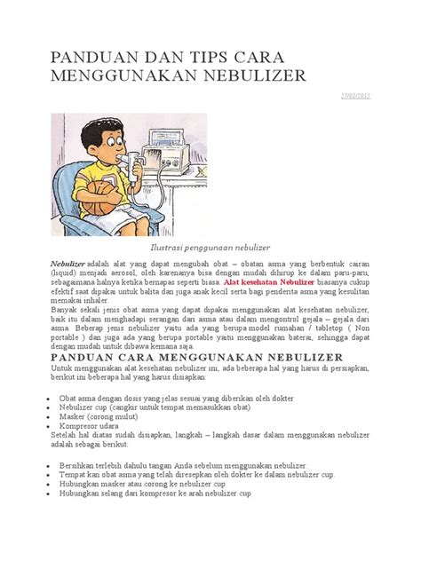 Panduan Dan Tips Cara Menggunakan Nebulizer Pdf Panduan Dan Tips Cara Menggunakan Nebulizer Pdf