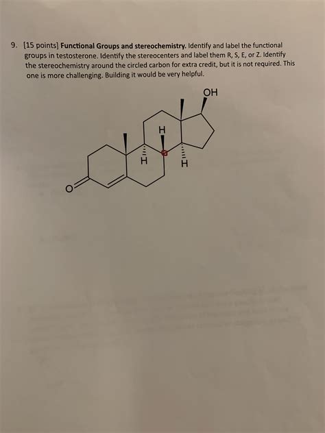 Solved Points Functional Groups And Stereochemistry Chegg Com