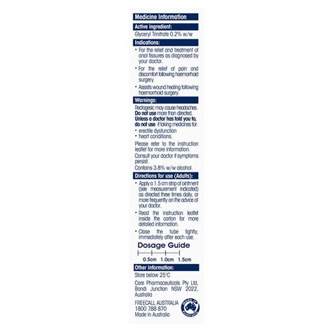 Buy Rectogesic Ointment 30g Pharmacist Only Online At Chemist Warehouse®