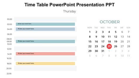 Time Table Powerpoint Presentation Ppt 100 Editable Pptx