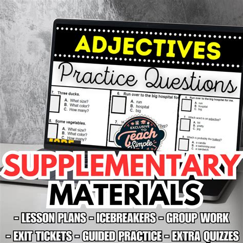 Adjectives Supplementary Materials Grades 1 2 Grammar Pdf By Teach
