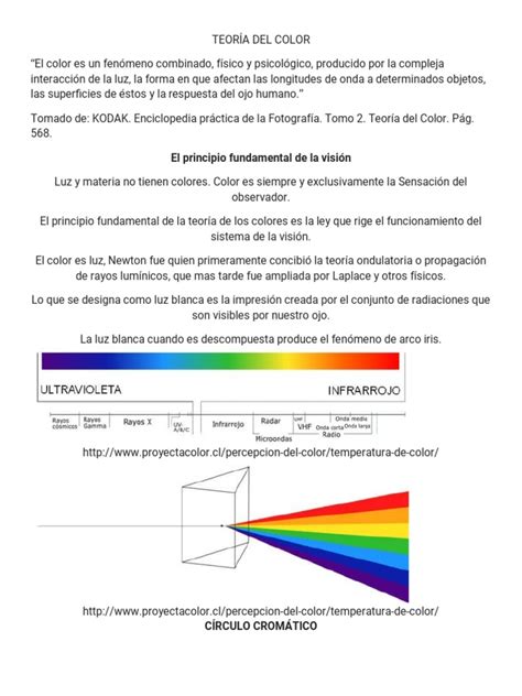 Guía Completa De La Teoría Del Color Pdf Color Radiación