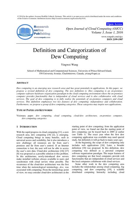 pdf definition and categorization of dew computing