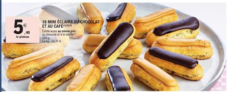 Promo 16 Mini éclairs Au Chocolat Et Au Café Chez Eleclerc Icataloguefr