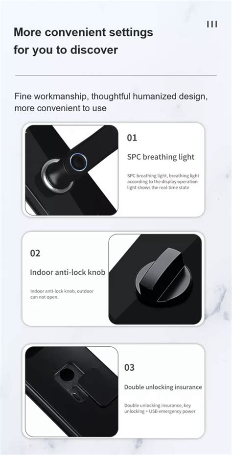 Smart Biometric Door Lock With Finger Print Rfid Passcode