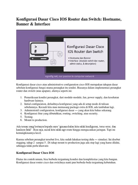 Konfigurasi Dasar Cisco Ios Router Dan Switch Pdf