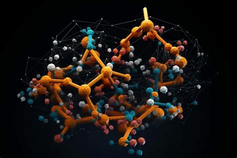 Complex Molecular Structures Advanced Ai Tech Premium Ai Generated Image