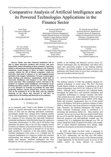 Pdf Comparative Analysis Of Artificial Intelligence And Its Powered Technologies Applications