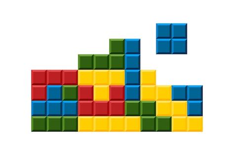 Premium Vector Tetris Game Process Tetris Game Blocks Ideal For Gamingrelated Designs Colorful