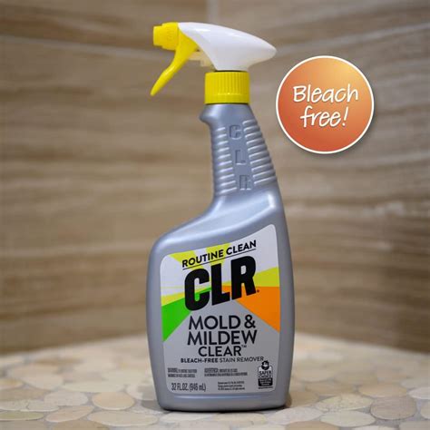 Clr Mold And Mildew Clear Stain Remover Spray Bleach Free Formula