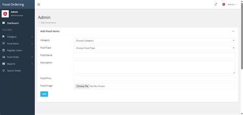 Food Ordering System Project Using Python Django Report For Final Year