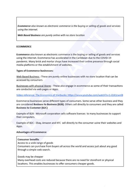 Econ Notes 40 Ecommerce Pdf E Commerce Internet