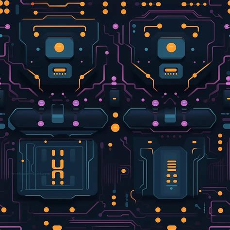 Premium Ai Image General Circuitry Pattern Illustration Repeating