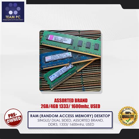 ram random access memory desktop single dual sided assorted brand