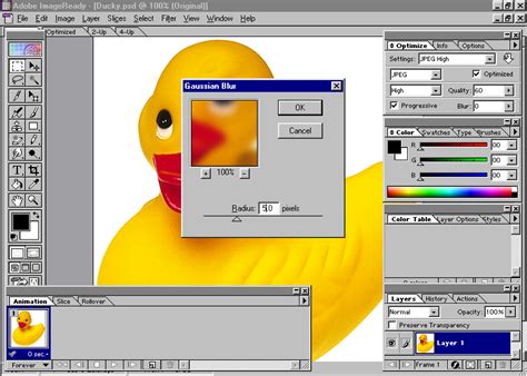 Adobe Imageready 2 0 In 1999 Web Design Museum